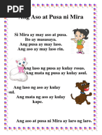 ANG ASO at ANG PUSA (Pabula Ni-Mark Joseph Aragon) | PDF