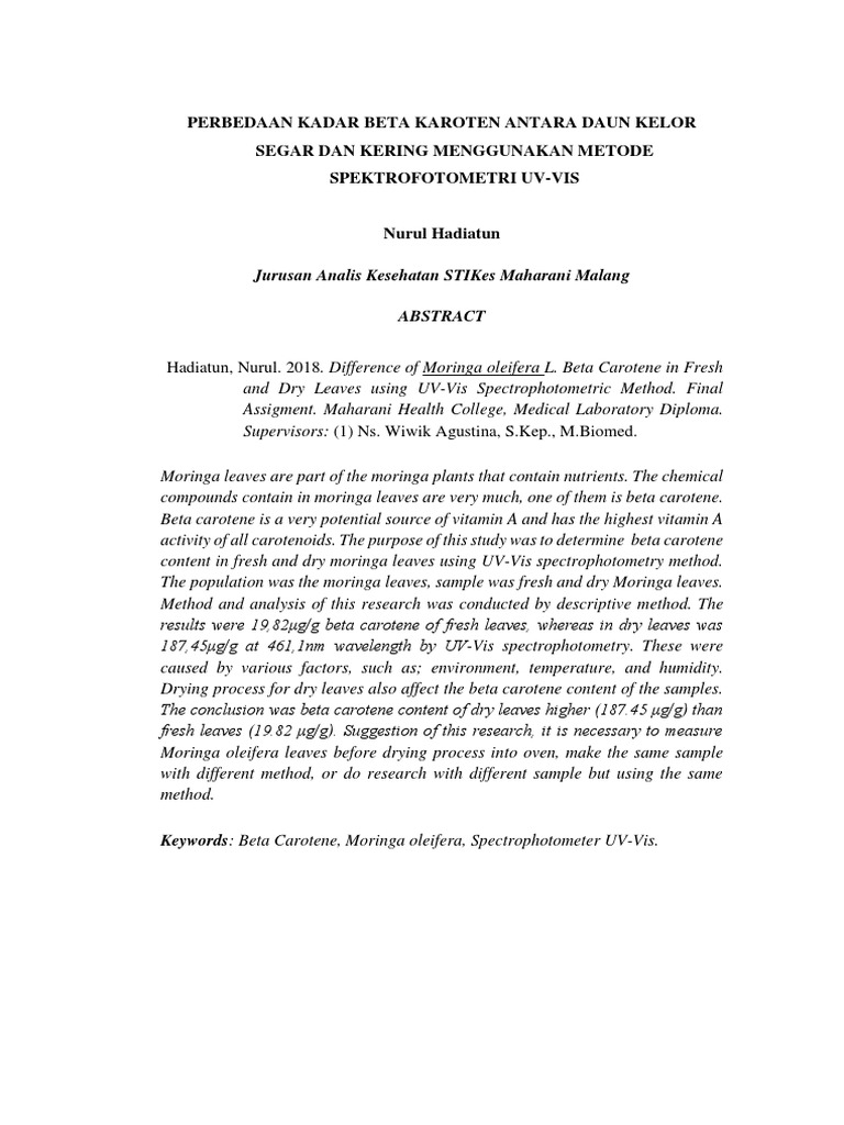 Artikel Kti | PDF | Spectrophotometry | Scientific Techniques