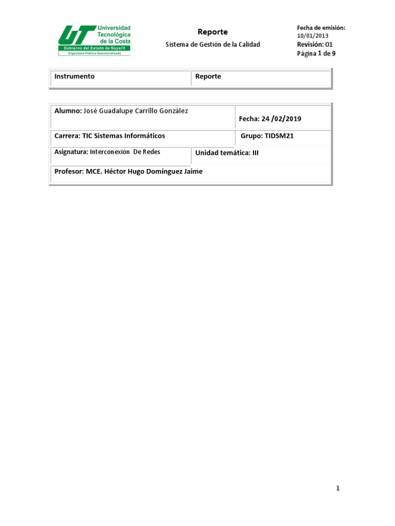 Reporte 3.2.1.8 Packet Tracer - Configuring RIPv2 Instructions | PDF | Enrutador (Computación ...