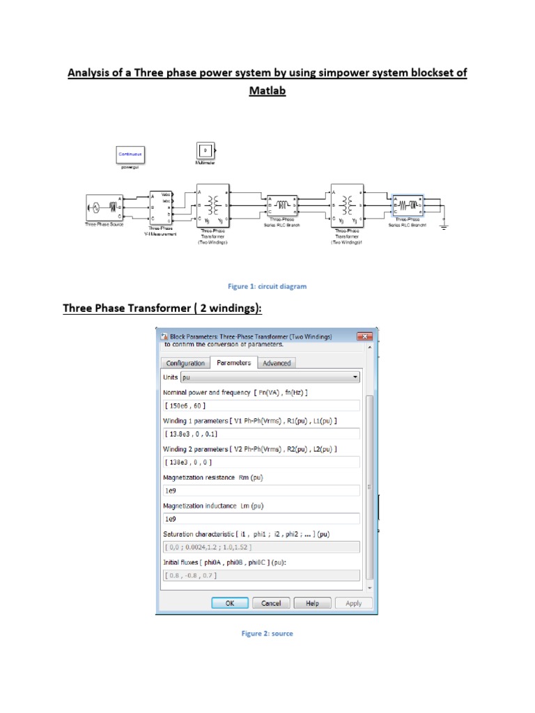 Analysis of A Three Phase Power System by Using Simpower System Blockset of Matlab | PDF