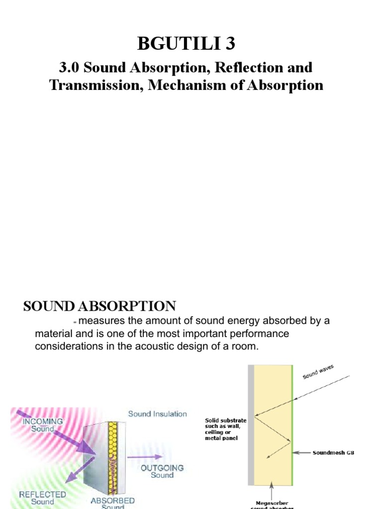 3.0 Sound Absoption Reflection and Transmission | PDF | Absorption ...
