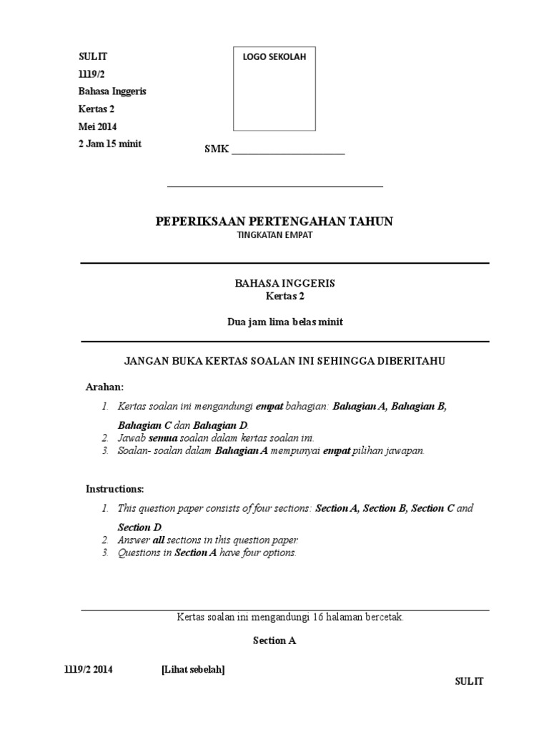 0 - 237701360 English Form 4 Paper 2 | PDF | Books | Libraries