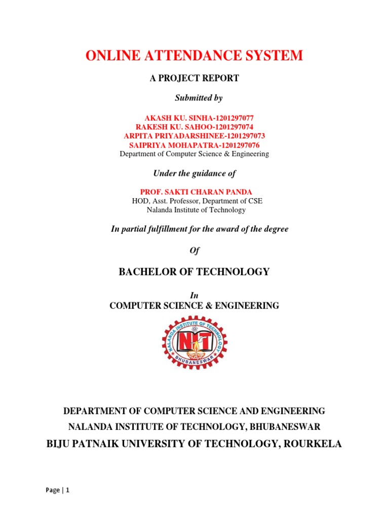 An Efficient Online Attendance Management System for Students | PDF ...