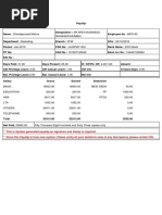Payslip: This Is A Computer Generated Payslip. Signature Is Not ...