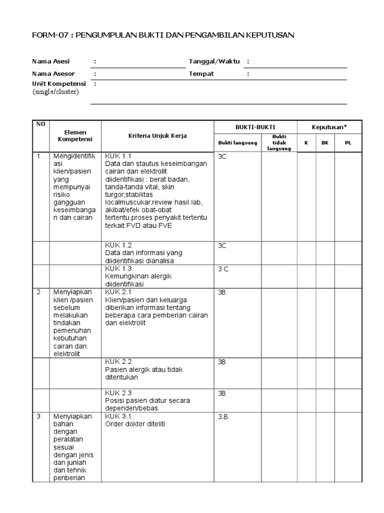 Form 07 Cairan | PDF