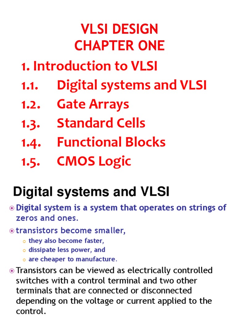 Chapter1 2018 | PDF | Cmos | Logic Gate