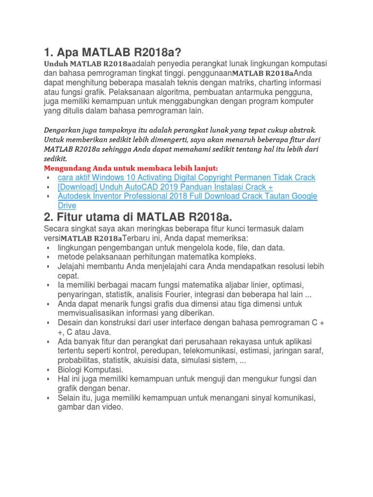 Instalasi Matlab - Vi.id | PDF