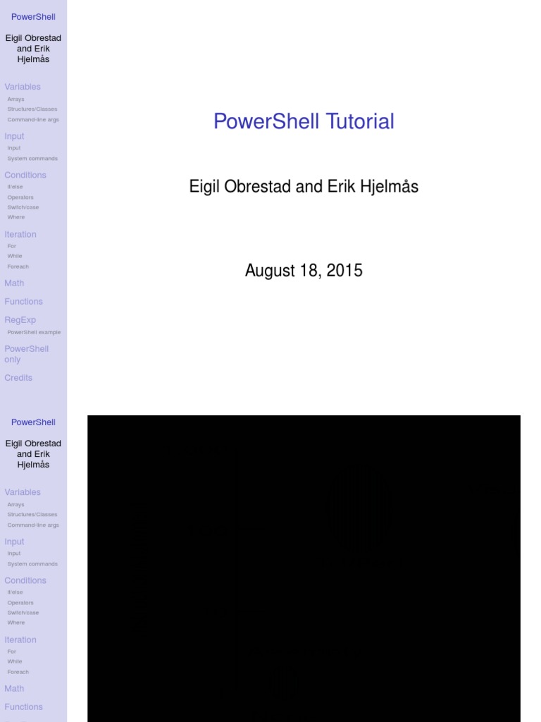 PowerShell tutorial covers variables, arrays, classes, conditions, iteration and more | PDF ...