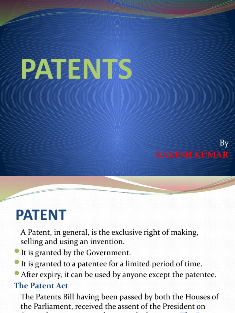 Patents | PDF | Patent | Glossary Of Patent Law Terms