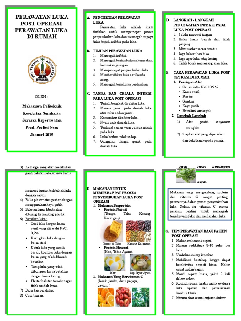 Leaflet Perawatan Luka Post Op | PDF