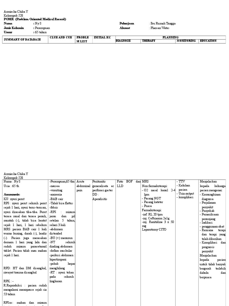 POMR Peritonitis | PDF