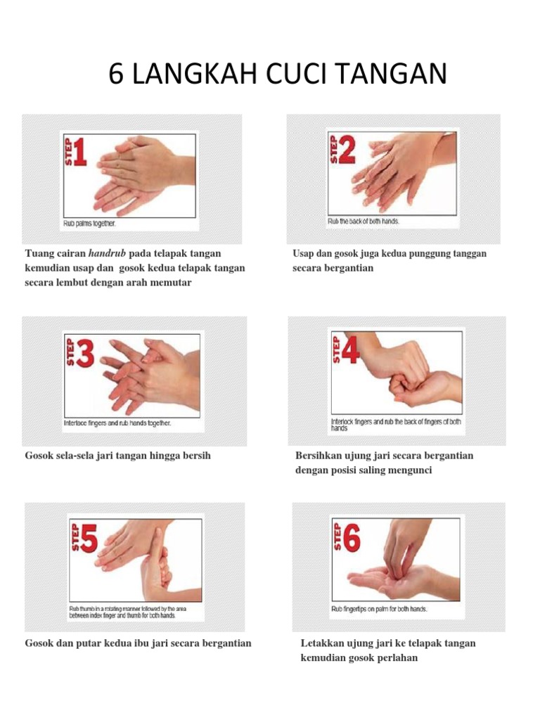 6 Langkah Cuci Tangan | PDF