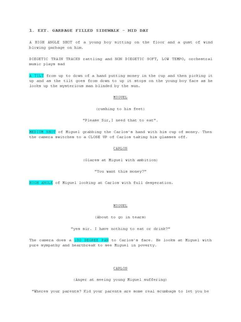 Ext. Garbage Filled Sidewalk - Mid Day | PDF | Leisure