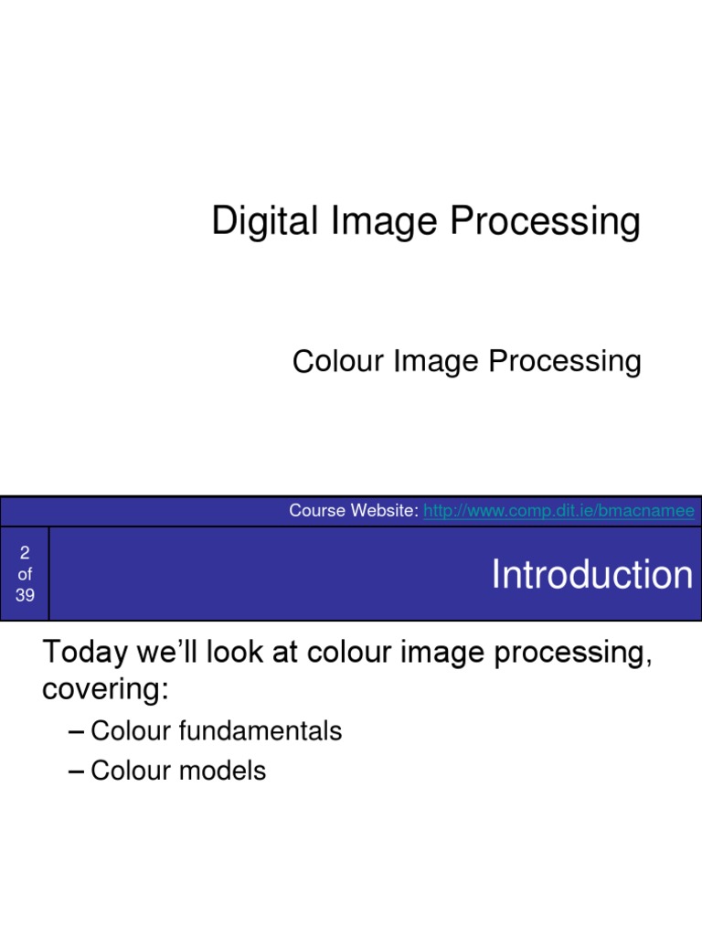 Digital Image Processing | PDF | Rgb Color Model | Light
