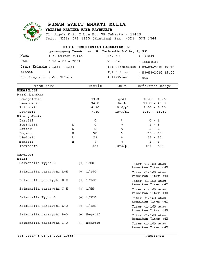 Hasil Lab Edit | PDF | Salmonella | Animal Diseases