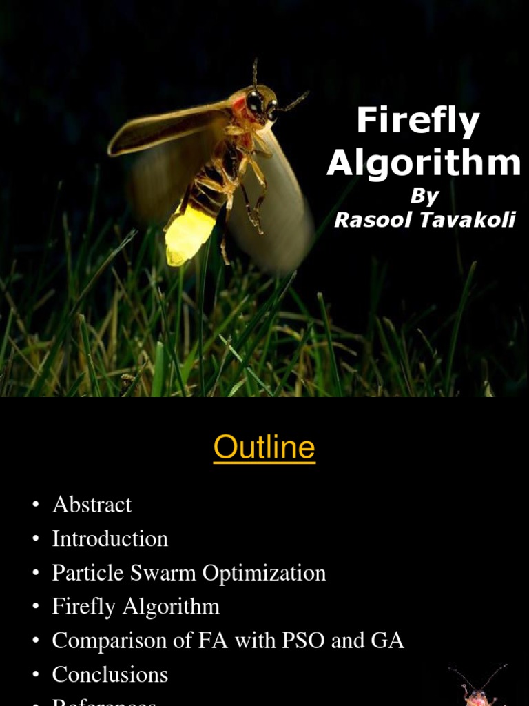 Firefly Algorithm | PDF | Mathematical Optimization | Cybernetics