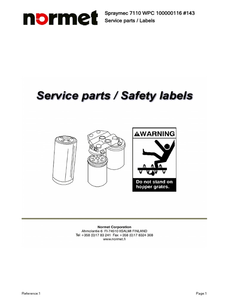 1 Service Parts Labels | PDF | Engines | Transportation Engineering