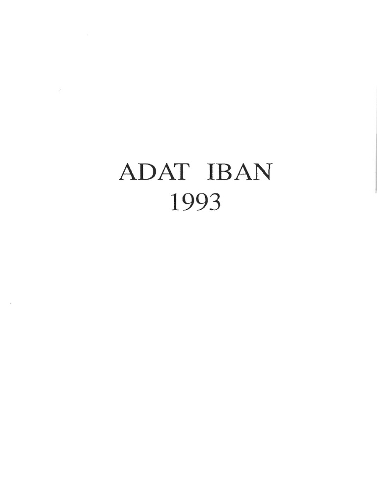 Adat Bansa Iban 1993 | PDF