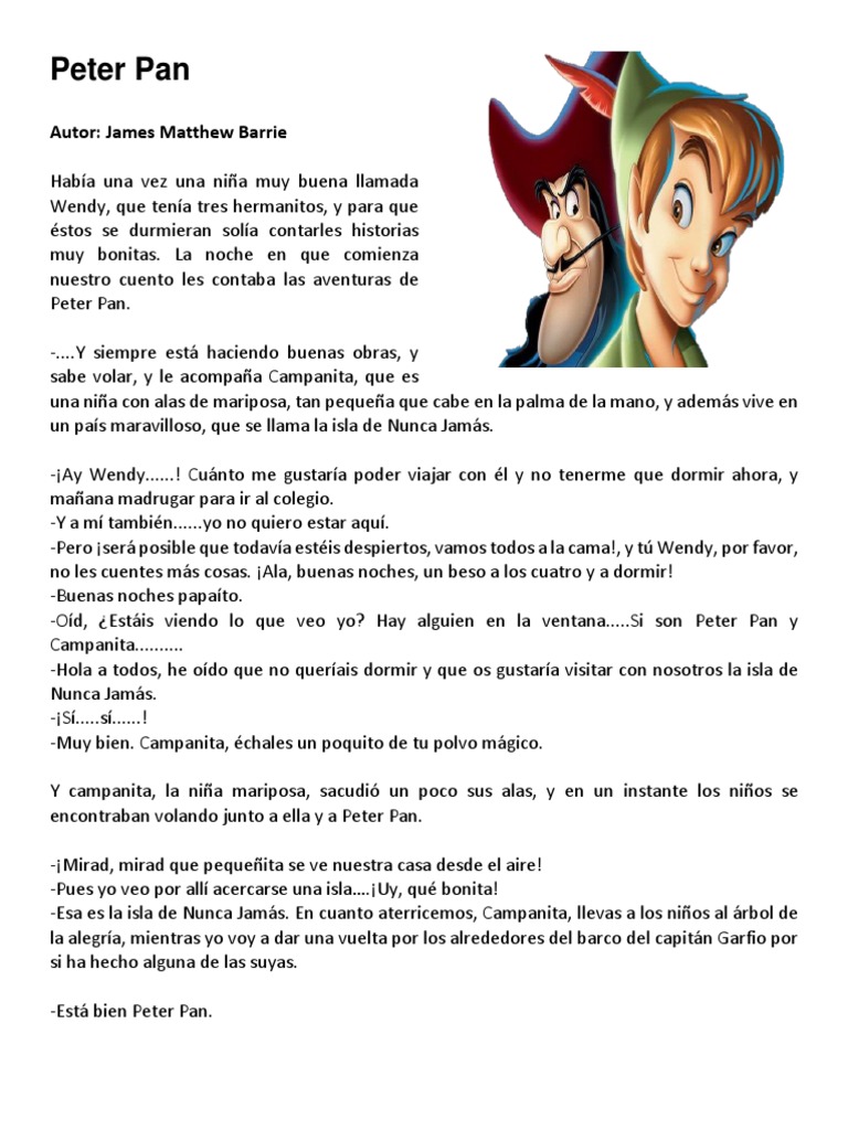 Peter Pan | Descargar gratis PDF | Peter Pan | Ocio