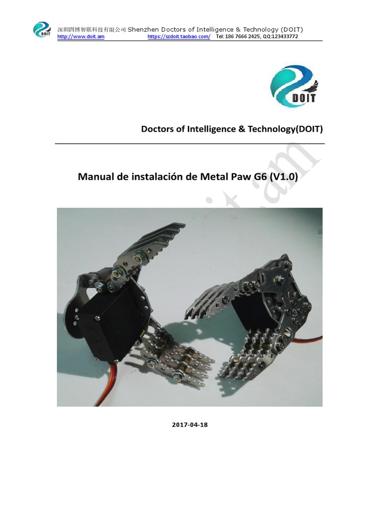Garra Metal Manual Montaje | PDF | Tornillo | Ingeniería mecánica