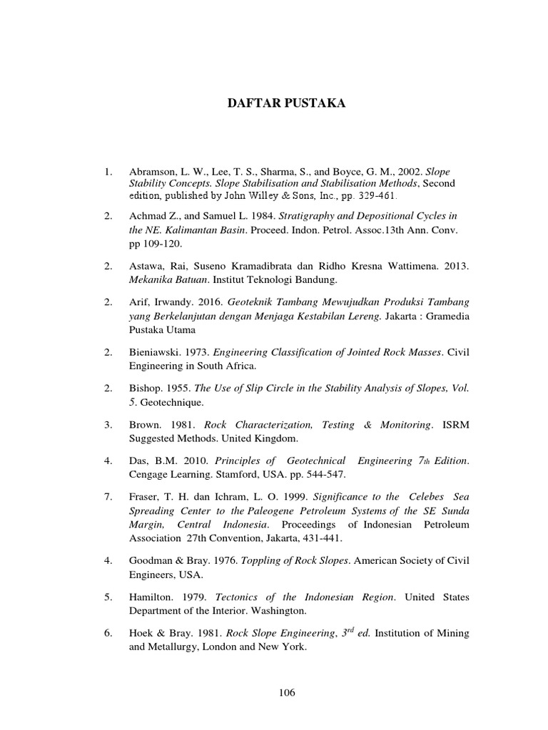 Daftar Pustaka Geotek | PDF