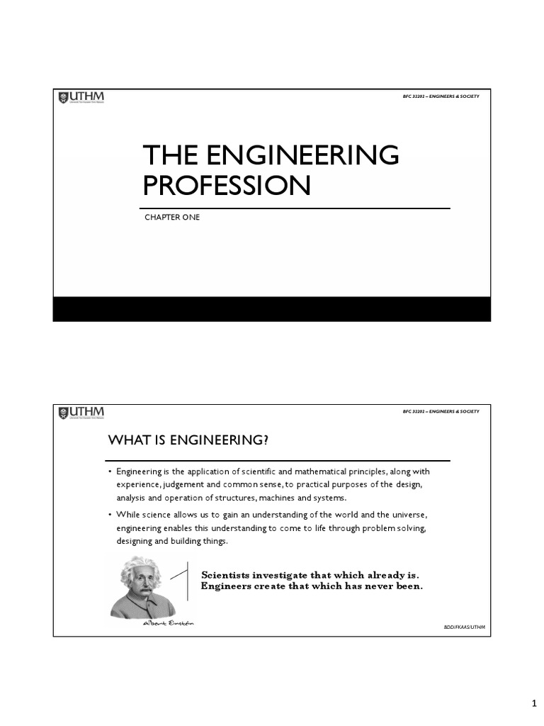BFC 32202 Engineers & Society Chapter 1 (Student Copy) PDF | PDF ...
