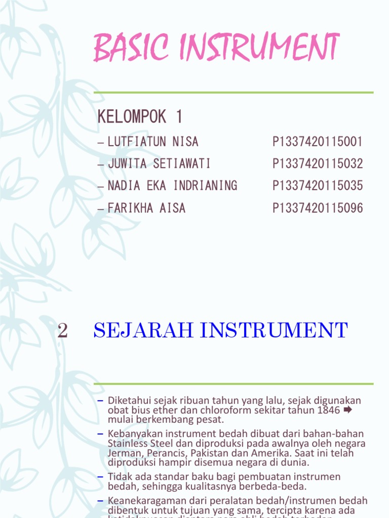 Basic Instrument | PDF