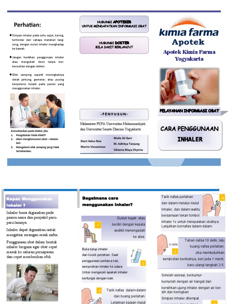Leaflet Penggunaan Inhaler | PDF