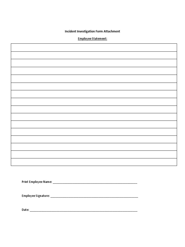 Employee - Witness Statement Template | PDF