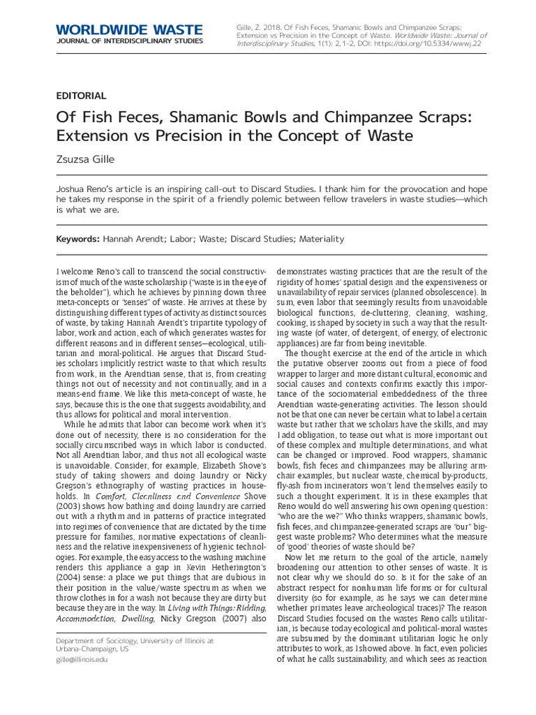 Of Fish Feces.. | PDF | Waste