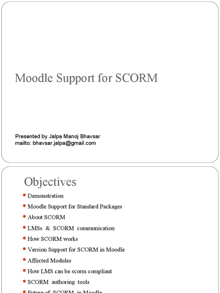 Moodle & SCORM Integration Guide | PDF | Information Technology ...