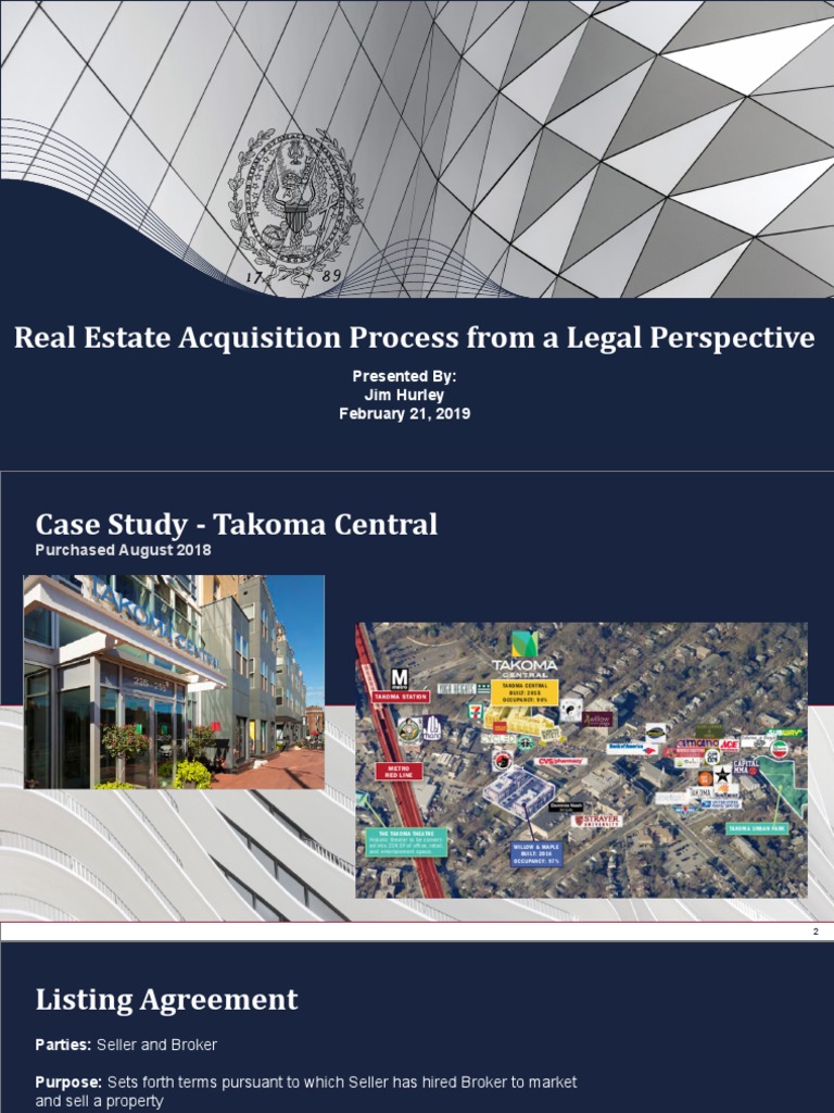 Real Estate Acquisition Process From A Legal Perspective 2 21 | Download Free PDF | Real Estate ...
