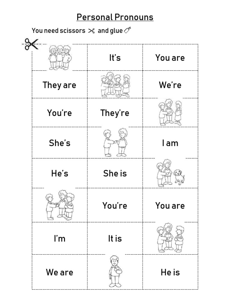 Personal Pronouns Worksheet for Kids | PDF