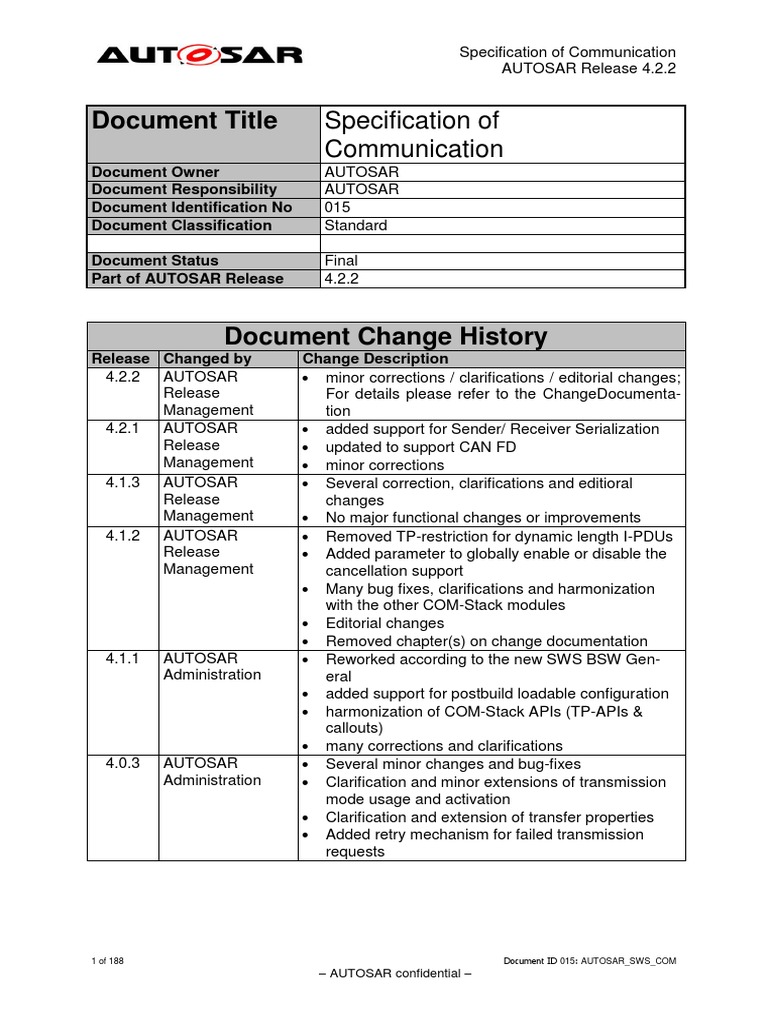 Autosar Sws Com | PDF | Component Object Model | Specification (Technical Standard)