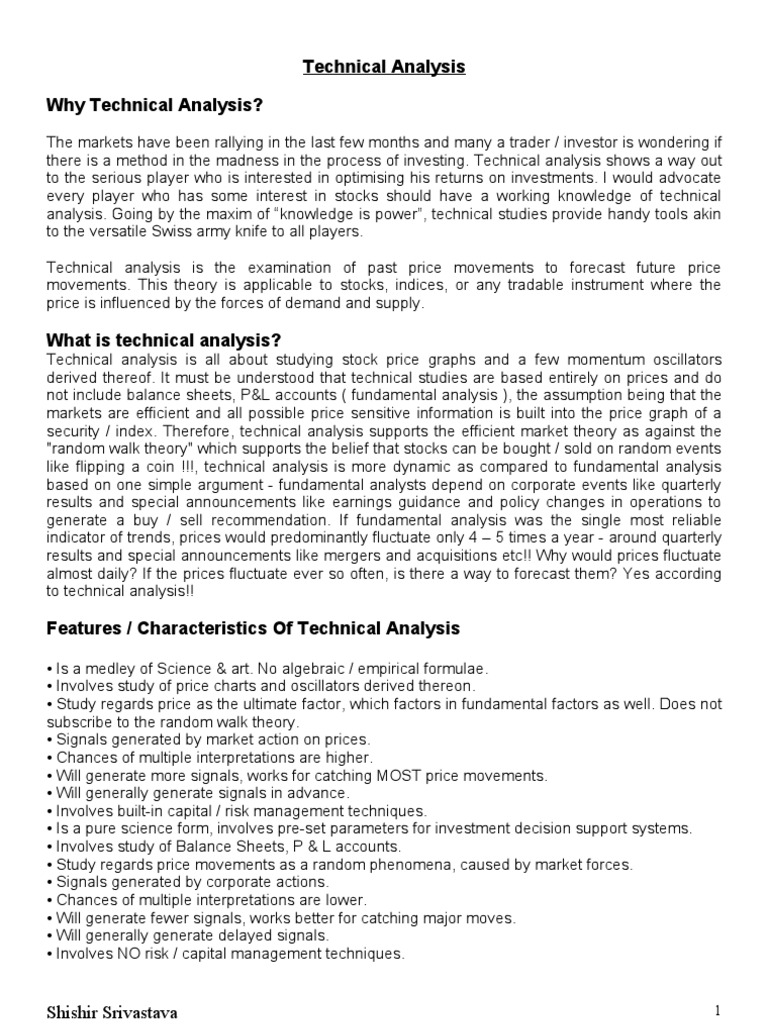 Technical Analysis | PDF | Technical Analysis | Market Trend
