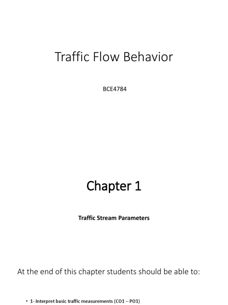 Traffic Flow | PDF | Traffic | Mean