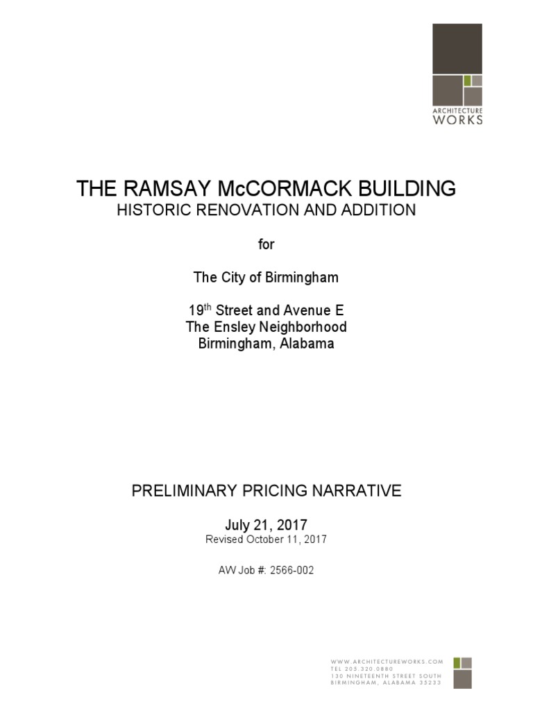 RM - City of Bham - Existing Conditions Reports - 2017 | PDF