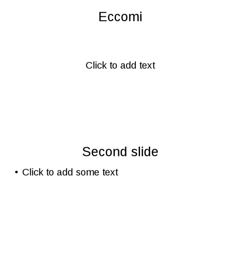 Eccomi: Click To Add Text | PDF
