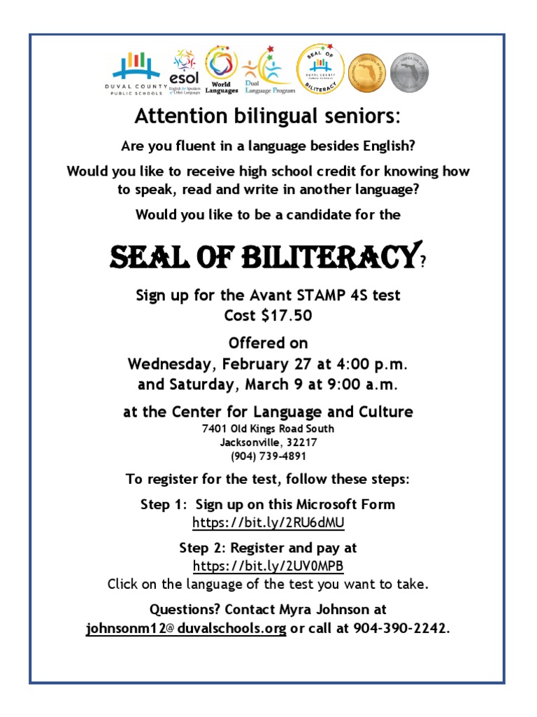 2019 Seal of Biliteracy Flyer-DCPS Students | PDF