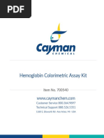 Lifechem HEMOGLOBIN (CYANMETHEMOGLOBIN METHOD) | PDF | Hemoglobin | Anemia