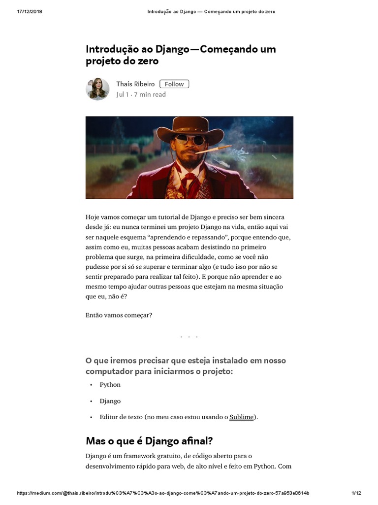 Introdução Ao Django - Começando Um Projeto Do Zero | PDF | Protocolo ...