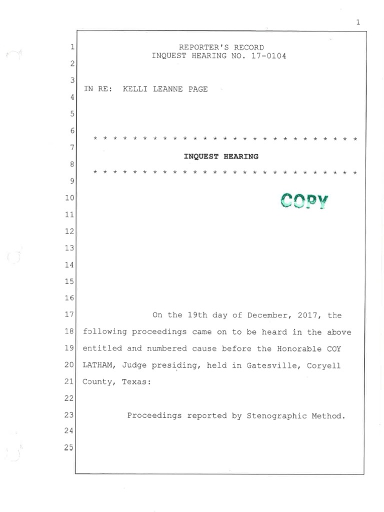 Inquest Hearing Transcript | PDF | Cardiopulmonary Resuscitation | Medicine