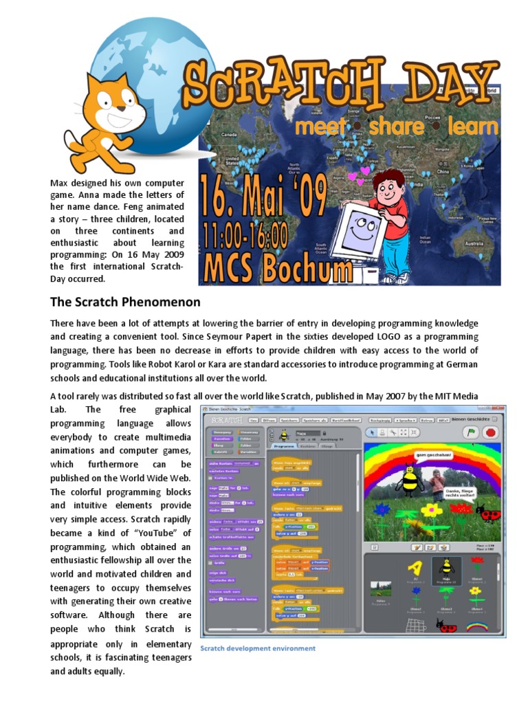 Scratch-Day 2009: Global Programming Event | PDF | Scratch (Programming ...