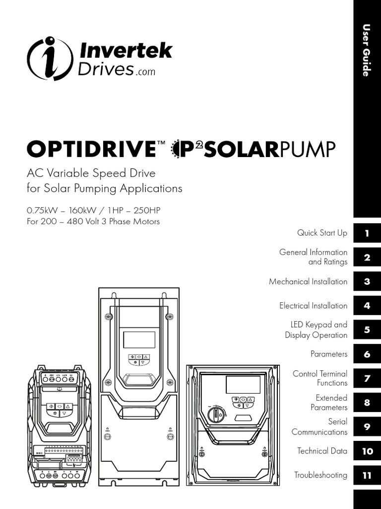Invertek Optidrive P2 Solar User Guide PDF | PDF | Fuse (Electrical ...