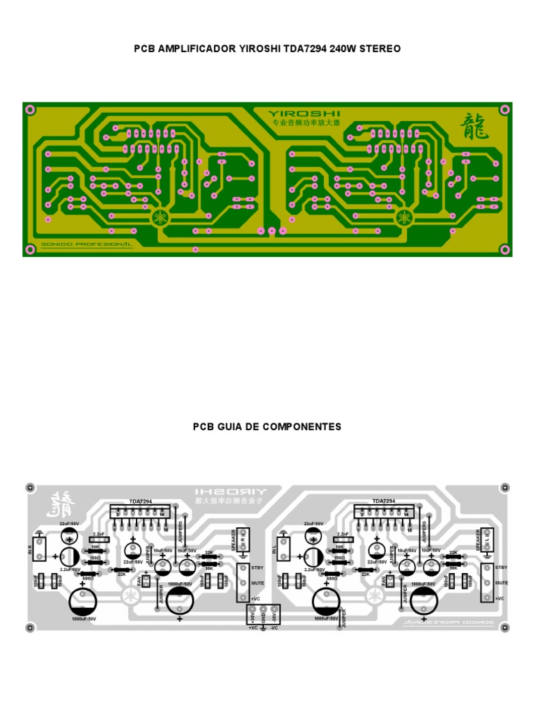 Amplificador TDA7294 240W Stereo PDF | PDF