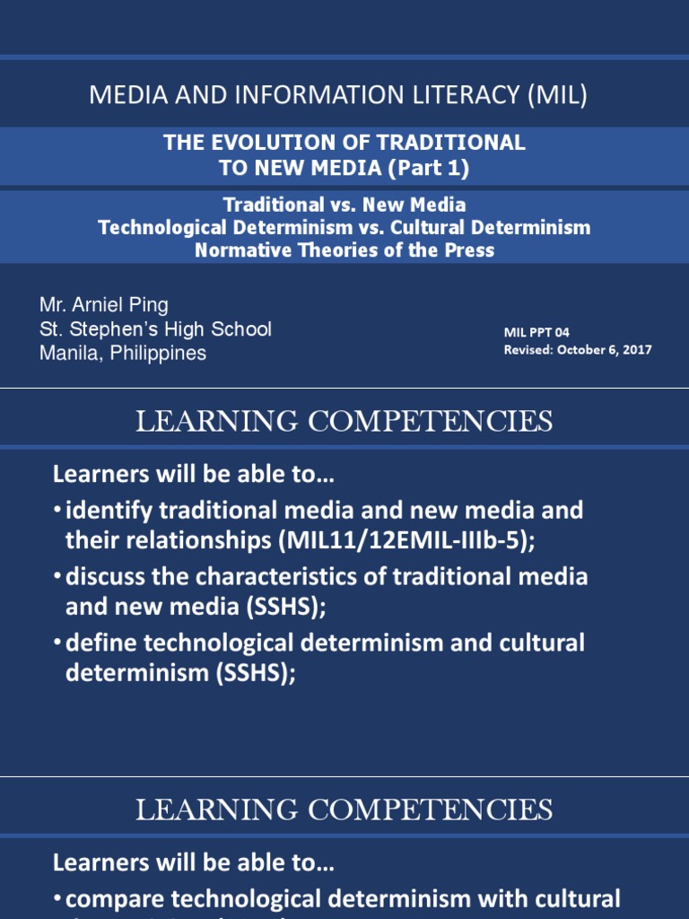 2.MIL 2. The Evolution of Traditional To New Media (Part 1 ...