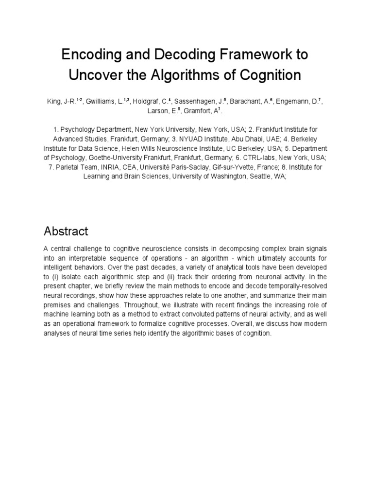 Cognition Algorithm | PDF | Support Vector Machine | Artificial Neural ...