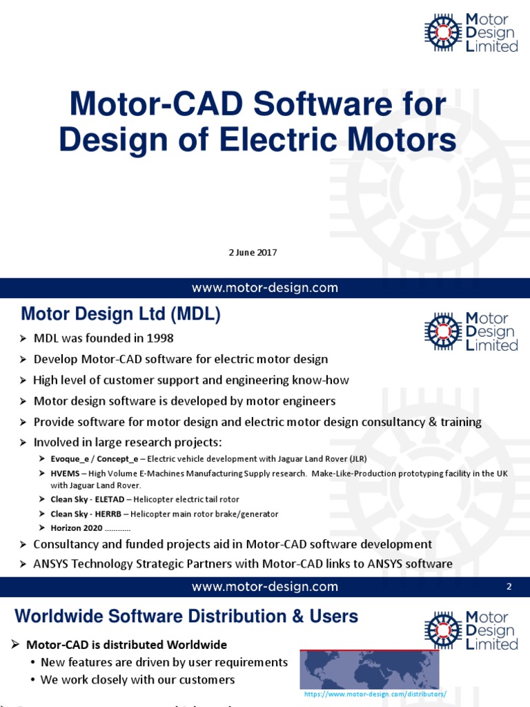 Motor-CAD Software For Design of Electric Motors May CADFEM 2017 ...