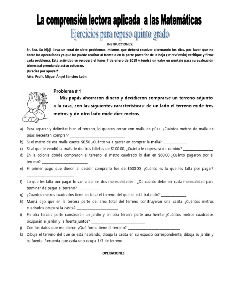 Compensión Lectora Aplicada A Las Matemáticas | PDF | Naturaleza