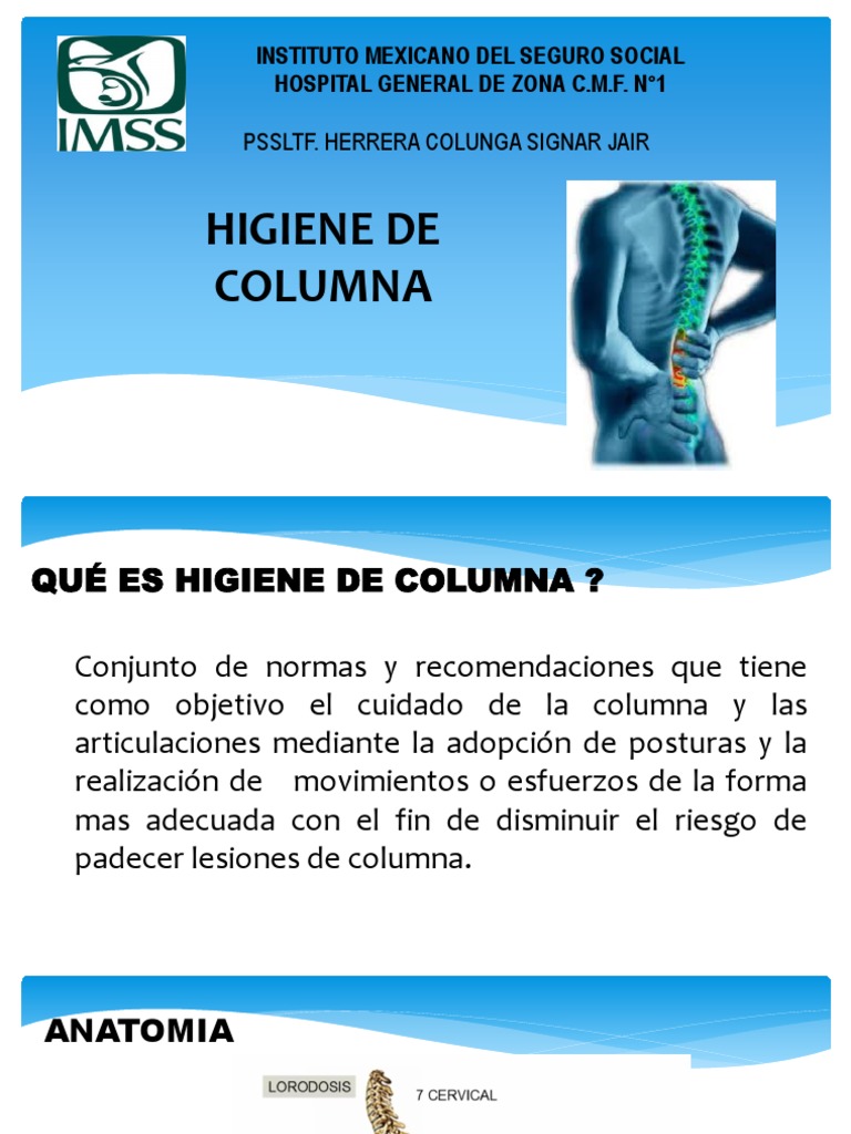 Higiene de Columna | Dolor lumbar | Medicina CLINICA